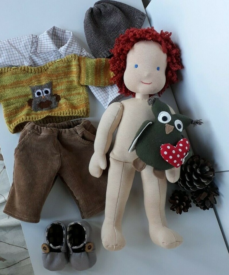 Waldorf boy doll 17 inch, Rag doll, Handmade toys, Gift for kids | eBay