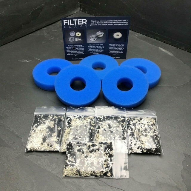 5 X Compatible Biorb Anti Algae Filter Service Kit Refill Bi Orb Media ...