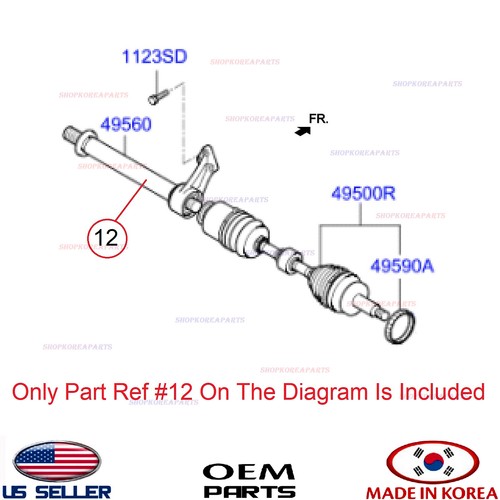 Genuine Front Axle Half Shaft RIGHT ⭐OEM⭐ Santa Fe Sorento 49560-2P150 ...