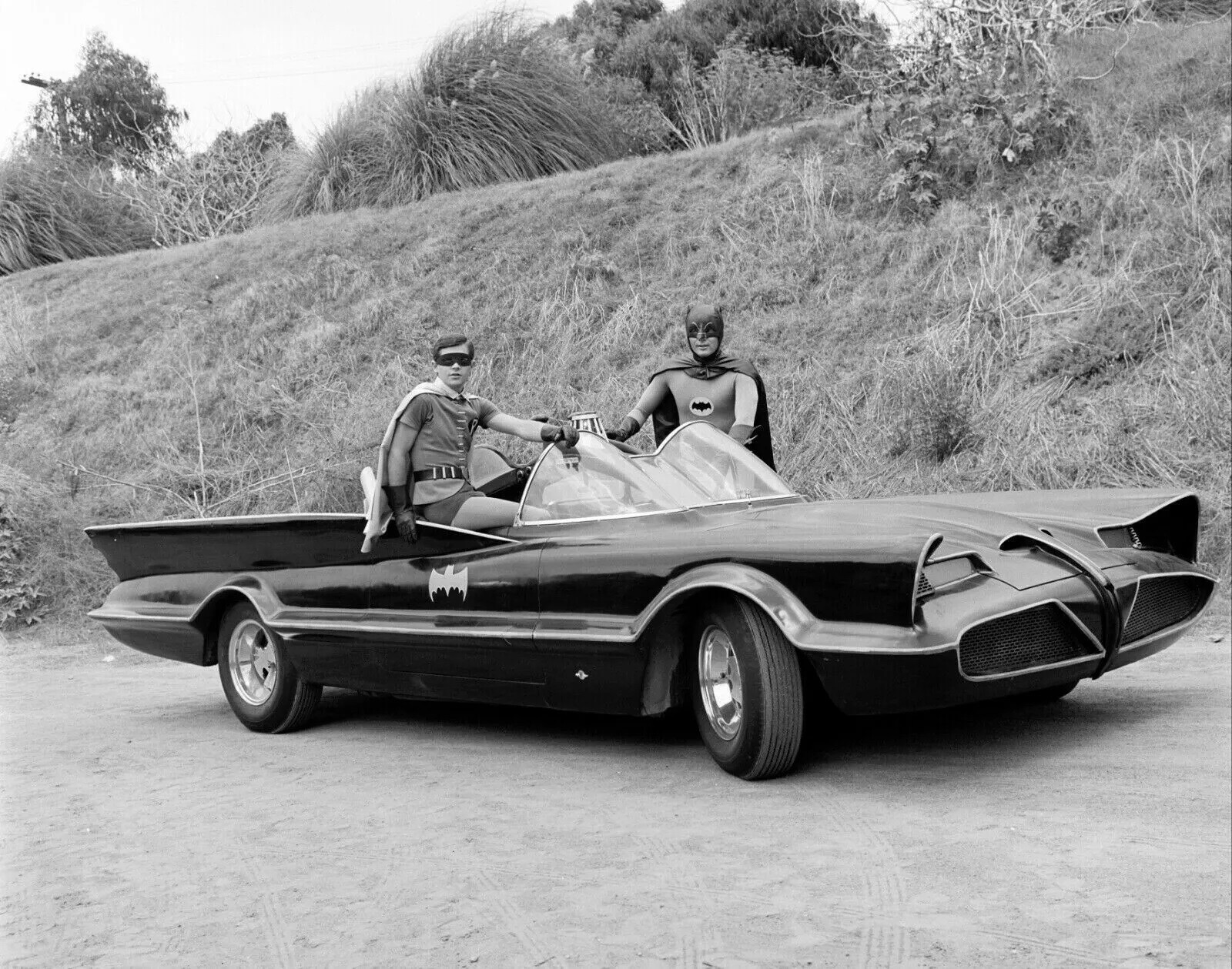 Batman And Robin Adam West Burt Ward Batmobile 1960'S 8x10 PHOTO PRINT ...
