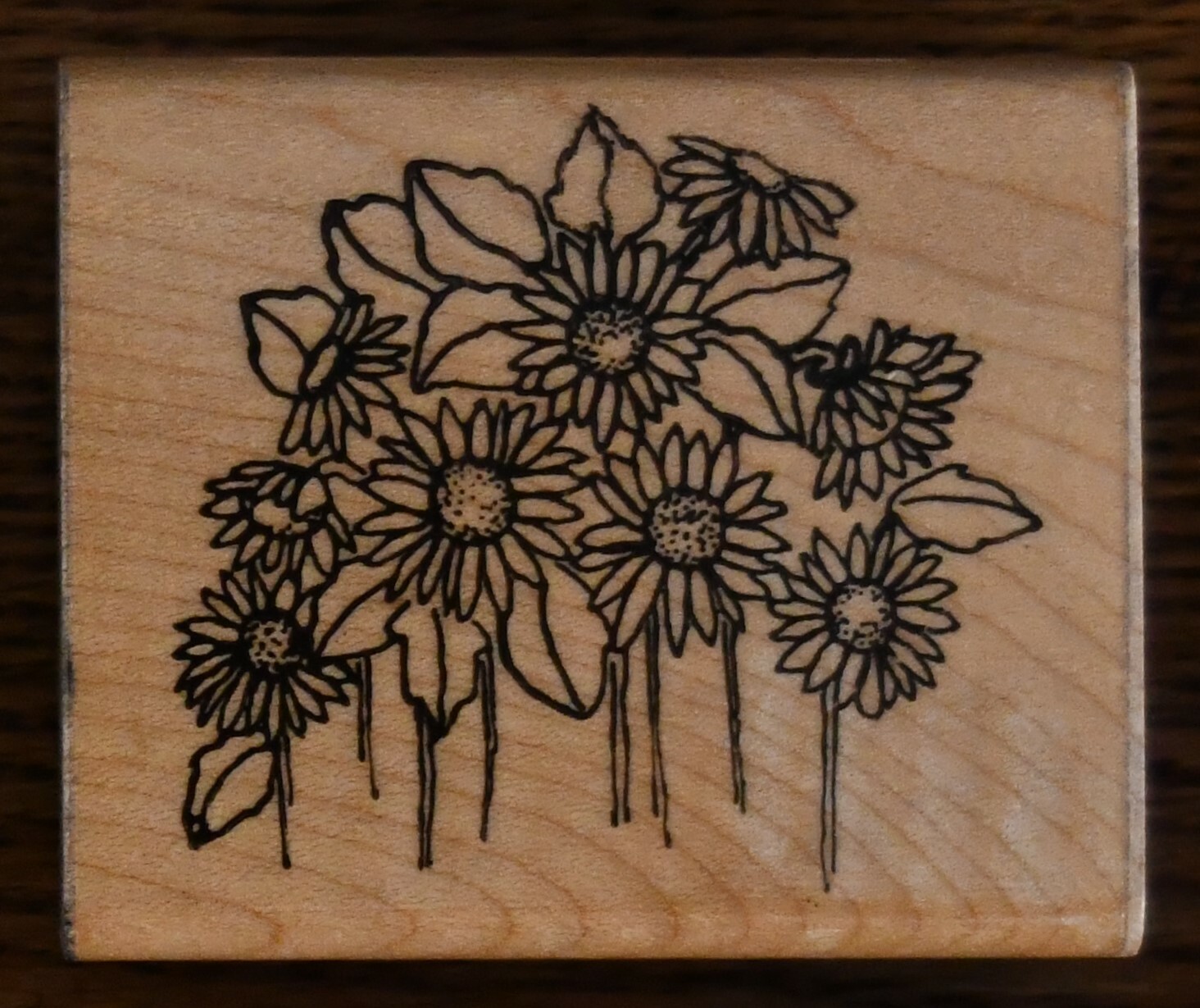 DOTS D.O.T.S. Dozens of Terrific Stamps Daisy Field of Flowers Rubber ...