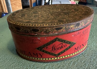 Antique Woolco Creamy Mints Tin F.W. Woolworth Co. Box 1930s Original ...