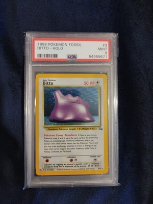 1999 Pokemon Fossil Unlimited Ditto Holo #3/62 – PSA 9 (MINT) | eBay