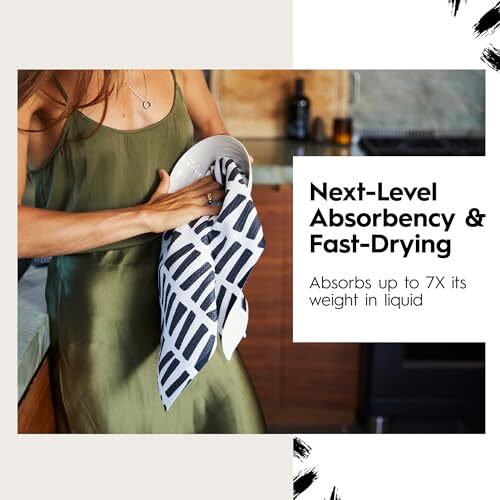 Kitchen Tea Towel - Quick Dry Microfiber Cloth Dish Towels for Kitchen ...