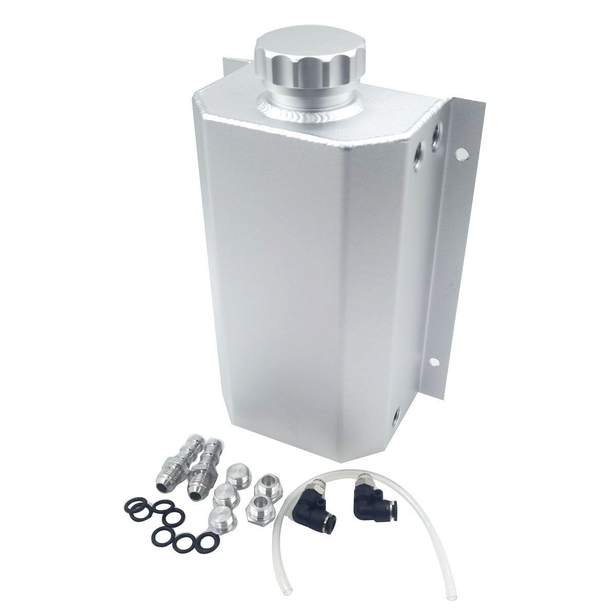 Universal Aluminum 2L Coolant Radiator Overflow Recovery Water Header ...