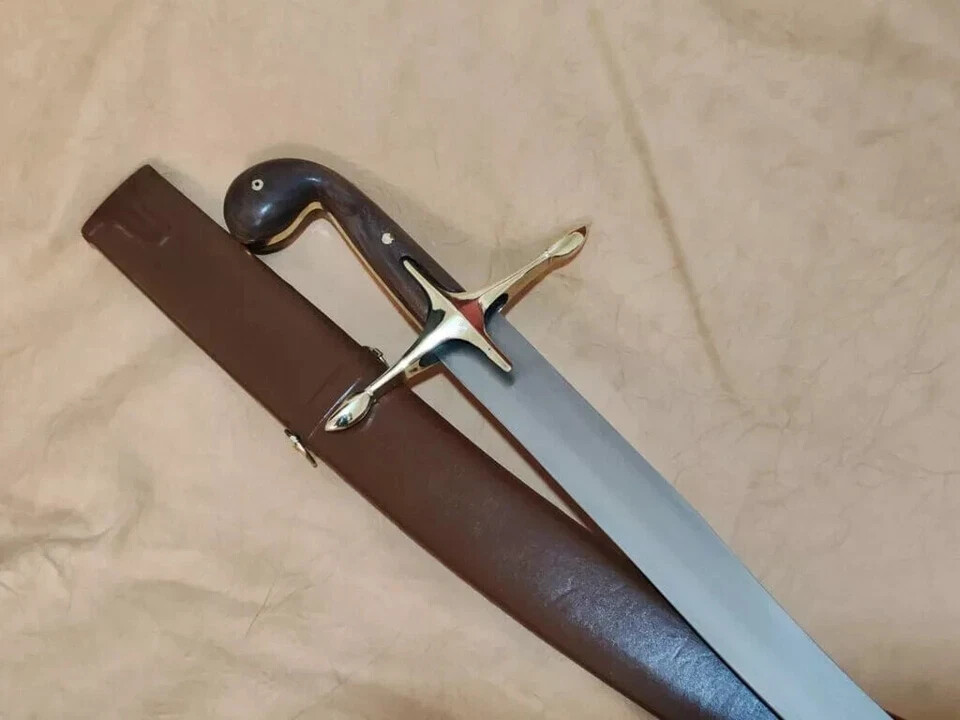 CUSTOM HANDMADE Ottoman Pala Kilij Saber Sword Full Tang Carbon Steel W ...