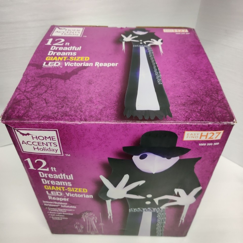 GEMMY Victorian Reaper Halloween Airblown Inflatable Giant 12ft NO ...
