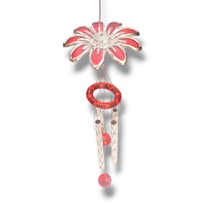 Ganz Crystal Expressions 20 1/2" Long Wind Chime w/ 4 1/2" Acrylic Red ...