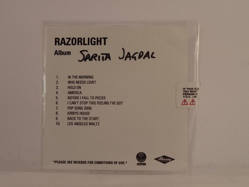 RAZORLIGHT IN THE MORNING (505) 10 Track Promo CD Album also White ...
