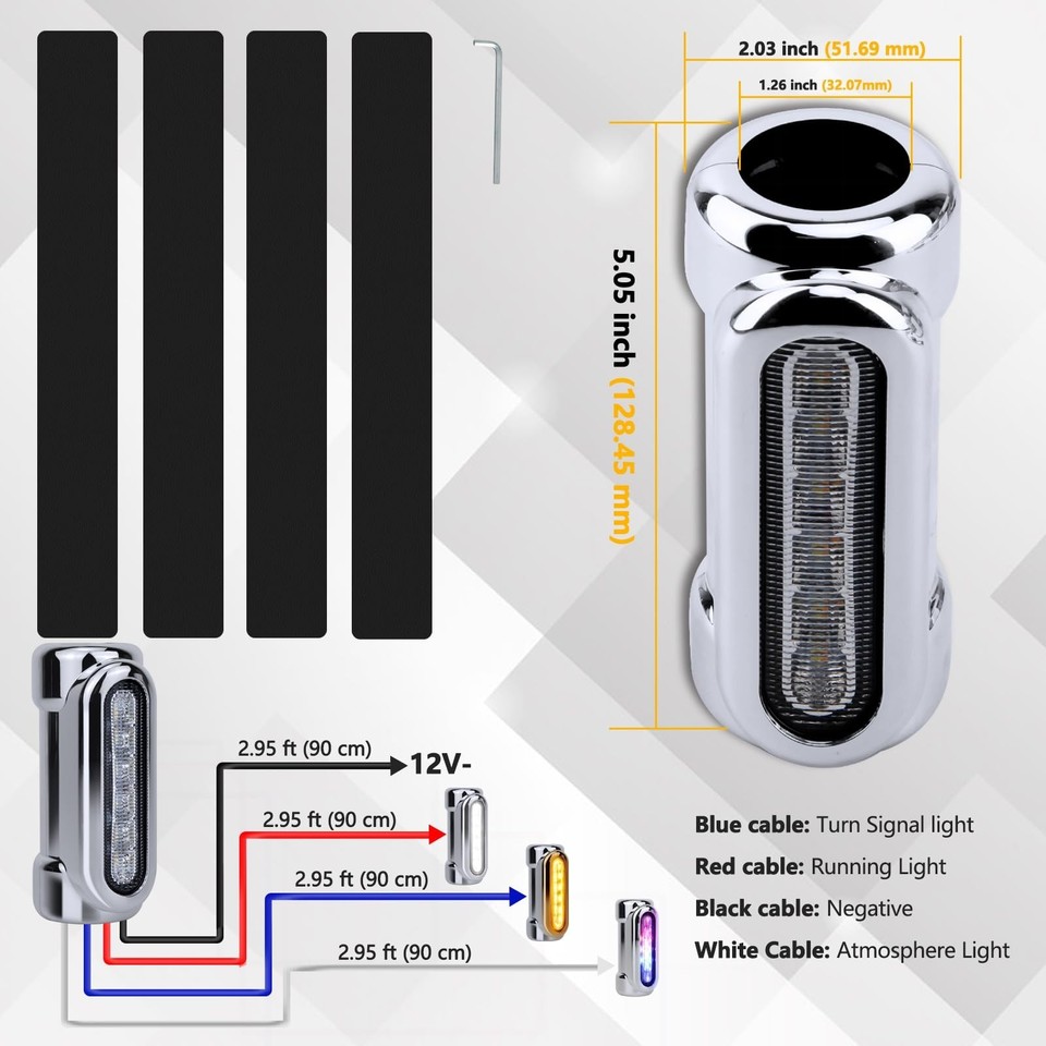 Motorcycle Highway Bar Lights Switchback Driving Crash Bar Lights ...