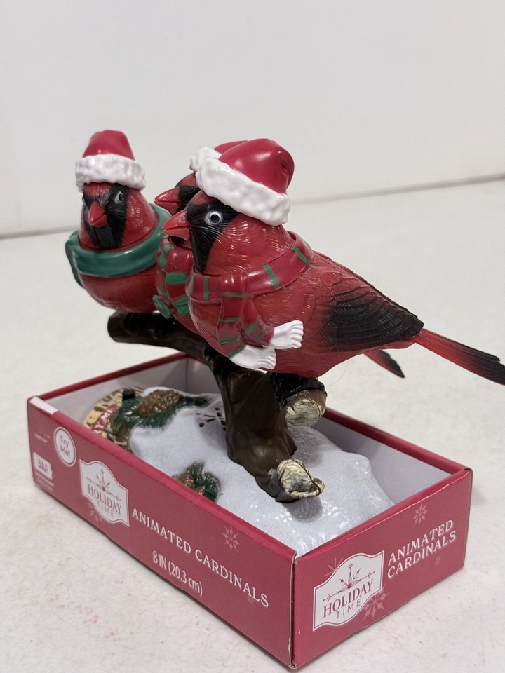 Holiday Time Animated Cardinals Singing Birds Works Holiday Songs ...