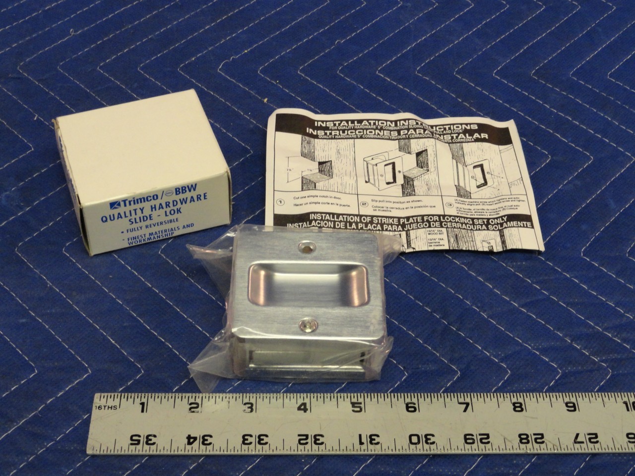 NEW Trimco 1064-626 Sliding Door Pull (no lock) Brushed Satin Chrome ...