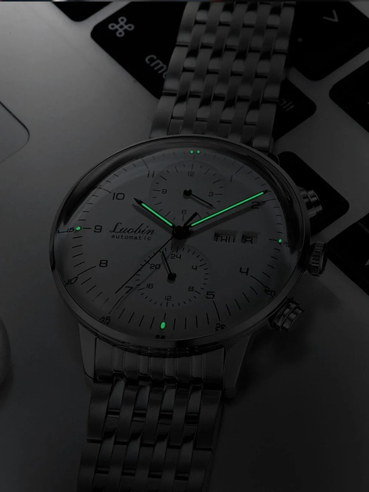 Luobin Automatic Men's Luxury Mechanical Watch 3 Bar Hour Date Month ...