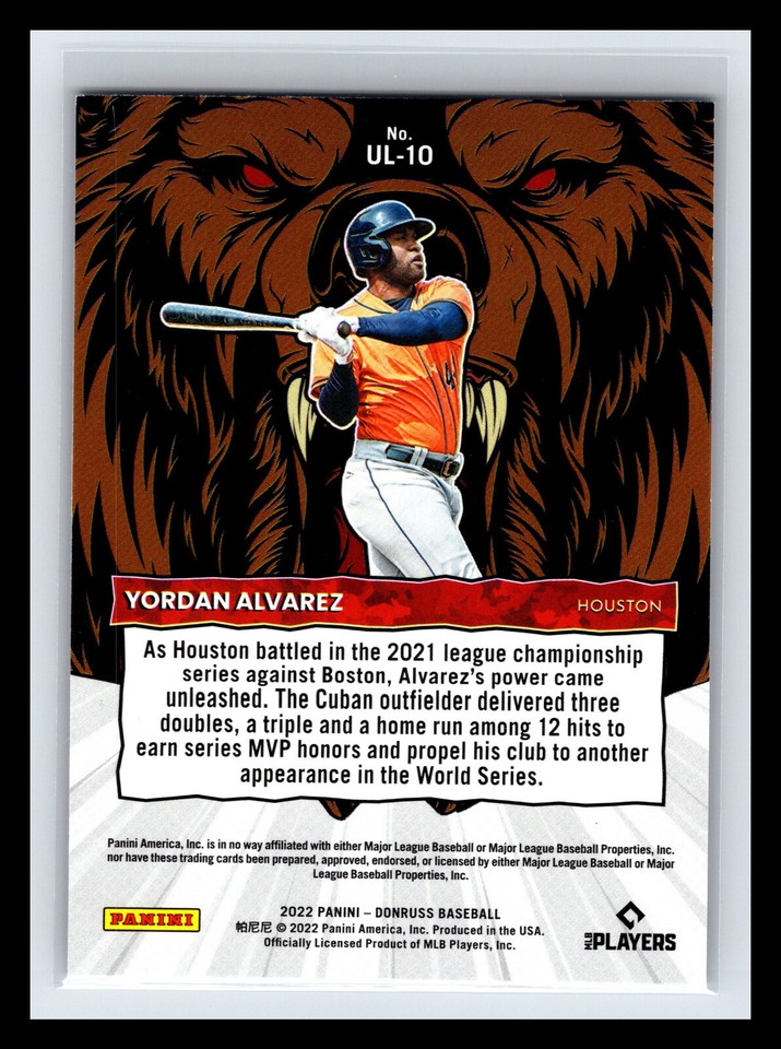 ⚾ YORDAN ALVAREZ 2022 DONRUSS UNLEASHED PINK FIREWORKS HOLO # UL-10 | eBay