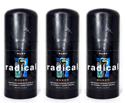 3 Rusk Radical SHEEN CONCENTRATED TEXTURIZING POLISHING GEL 3 oz Each ...