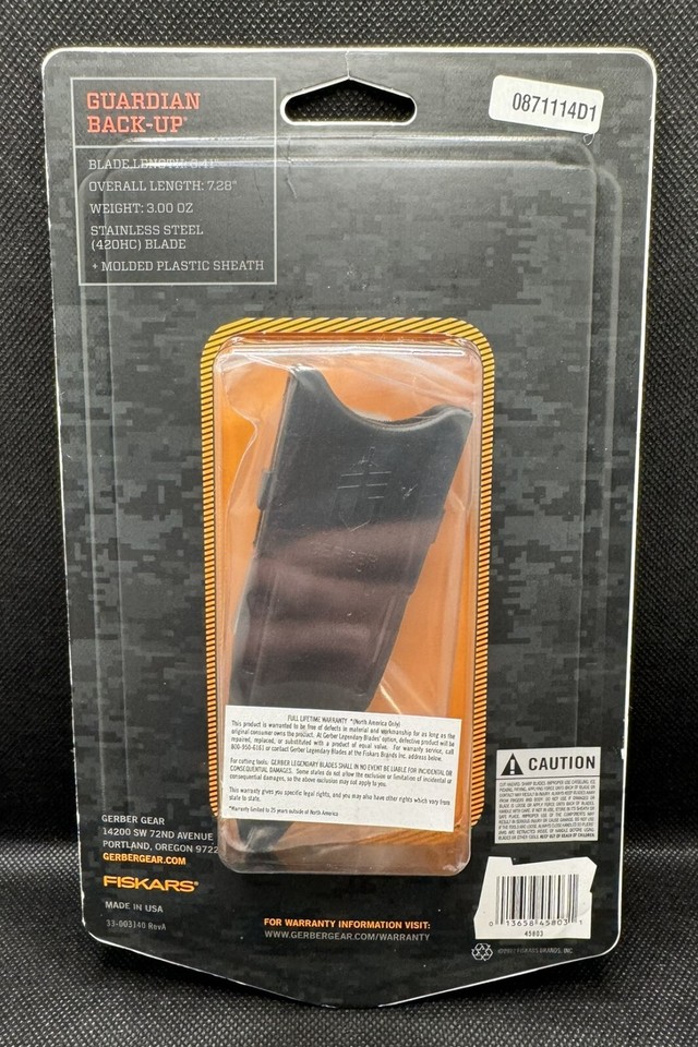 Gerber Guardian Back Up Boot Knife Dagger. Rare New in Box FREE ...