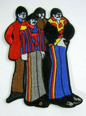 Mod BEATLES Figures - Yellow Submarine -Embroidered Iron-On Patch - 3 1 ...
