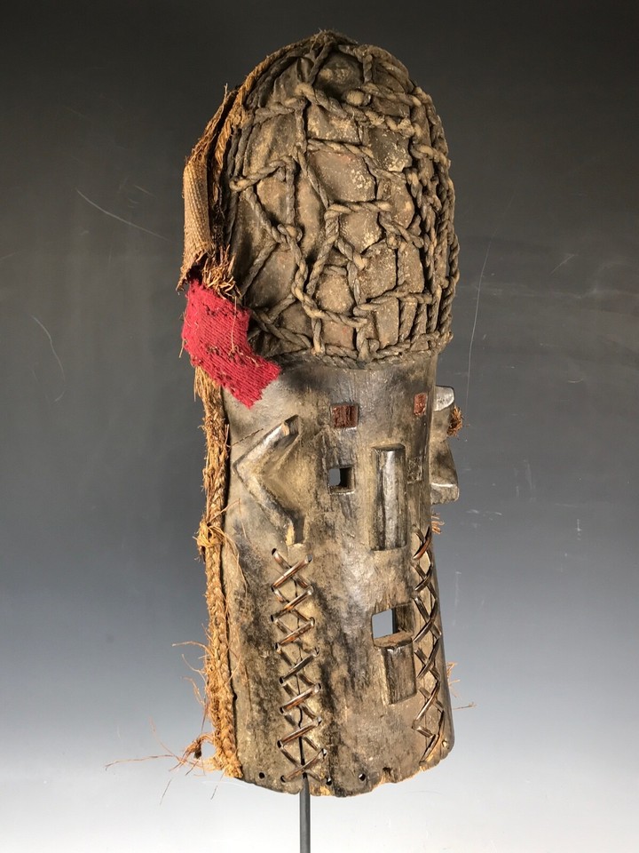 AFRICAN ART KANANGA DOGON MASK WITH METAL STAND | eBay