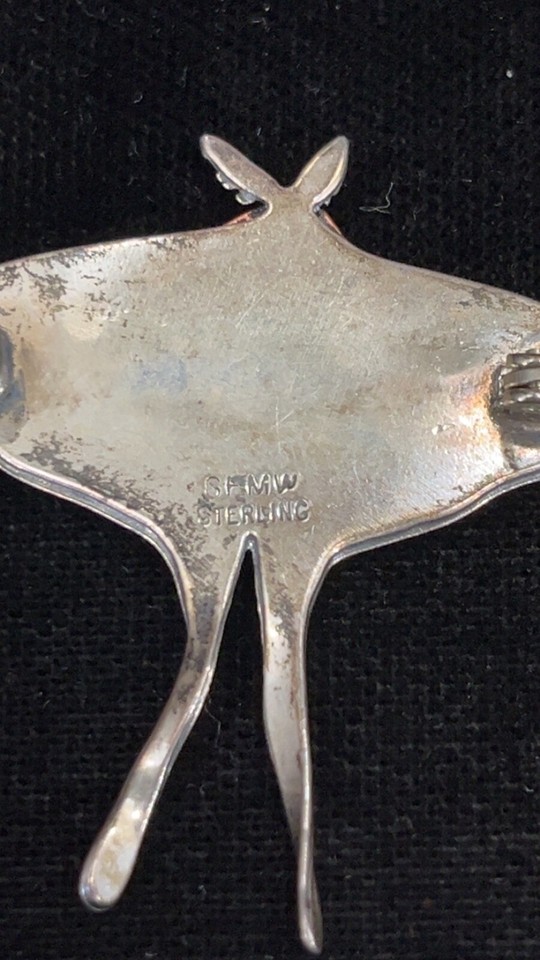 GFMW 925 Sterling Silver Vintage Stingray Brooch Pin | eBay
