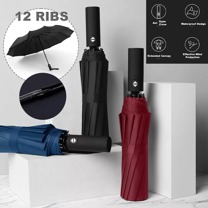 Umbrellas Uk SIEPASA Windproof Travel Compact Umbrella, 8 Ribs Anti UV