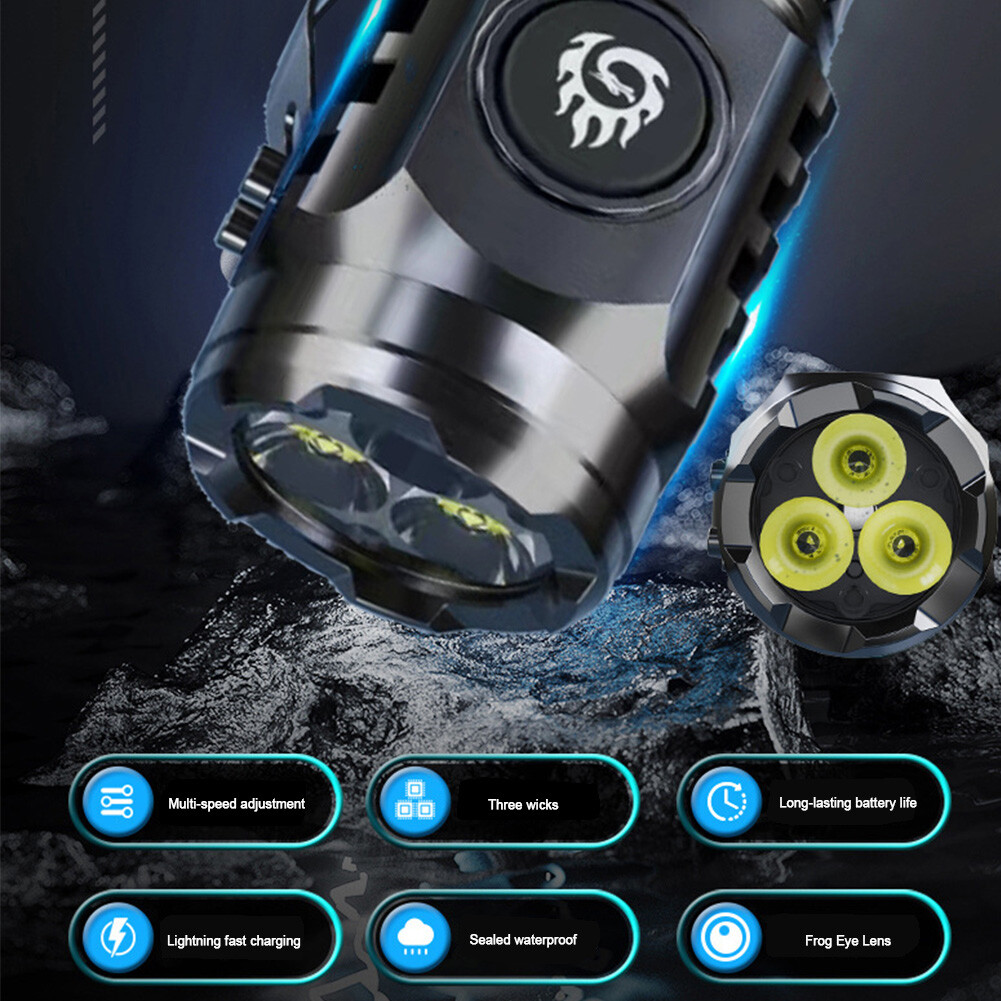 High Power LED Flashlight Torch 20W Waterproof Portable Mini ...