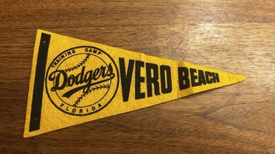 Rare 1950’s Brooklyn Dodgers Vero Beach Spring Training Mini Pennant 9 ...