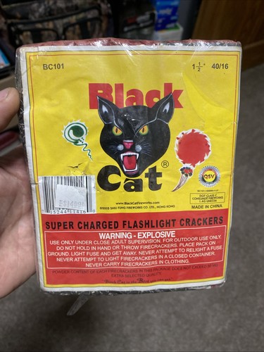 Black Cat Fire Cracker Brick Label And Back Wrap | eBay