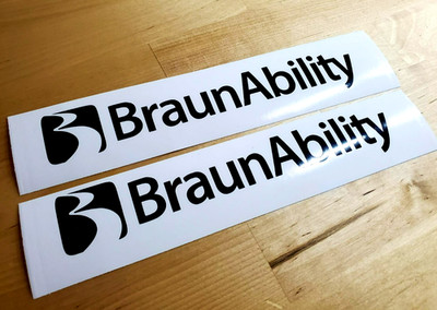 Braunability Wheelchair scooter lift decals Stickers Gloss black 13" (2 ...