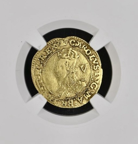 ENGLAND. Charles I, 1634-1635. Hammered GOLD CROWN, Tower Mint, S-2715 ...