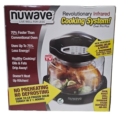 NEW NUWAVE Infrared Pro Plus Oven Model 20631 BLACK Cooking System Oven ...