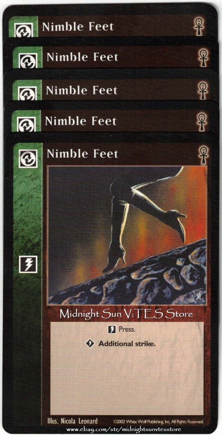 Nimble Feet x4 + 1 Camarilla Edition V:TES VTES Vampire CCG | eBay