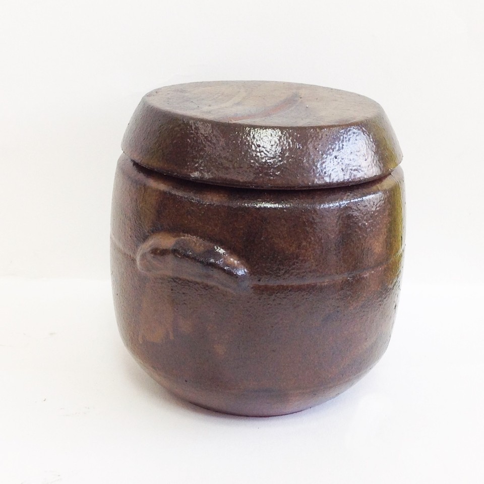 1 Liter Pottery Porcelain Jar Pot for Food fermentation Onggi Korean ...