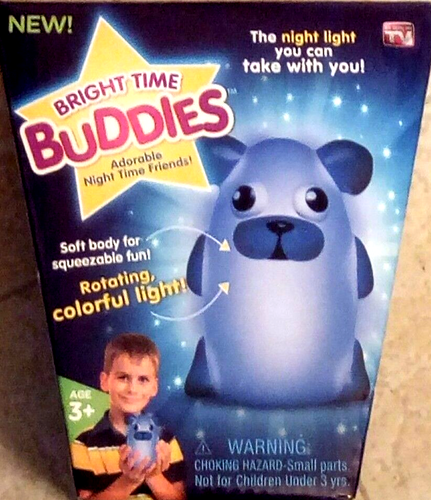 Bright Time Buddies Portable Night Light For Kids Auto Shut-Off Blue ...