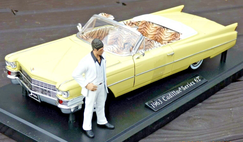 SCARFACE CADILLAC SERIES 62 AL PACINO Rare Toy Model Car JADA 1:18 Tony ...