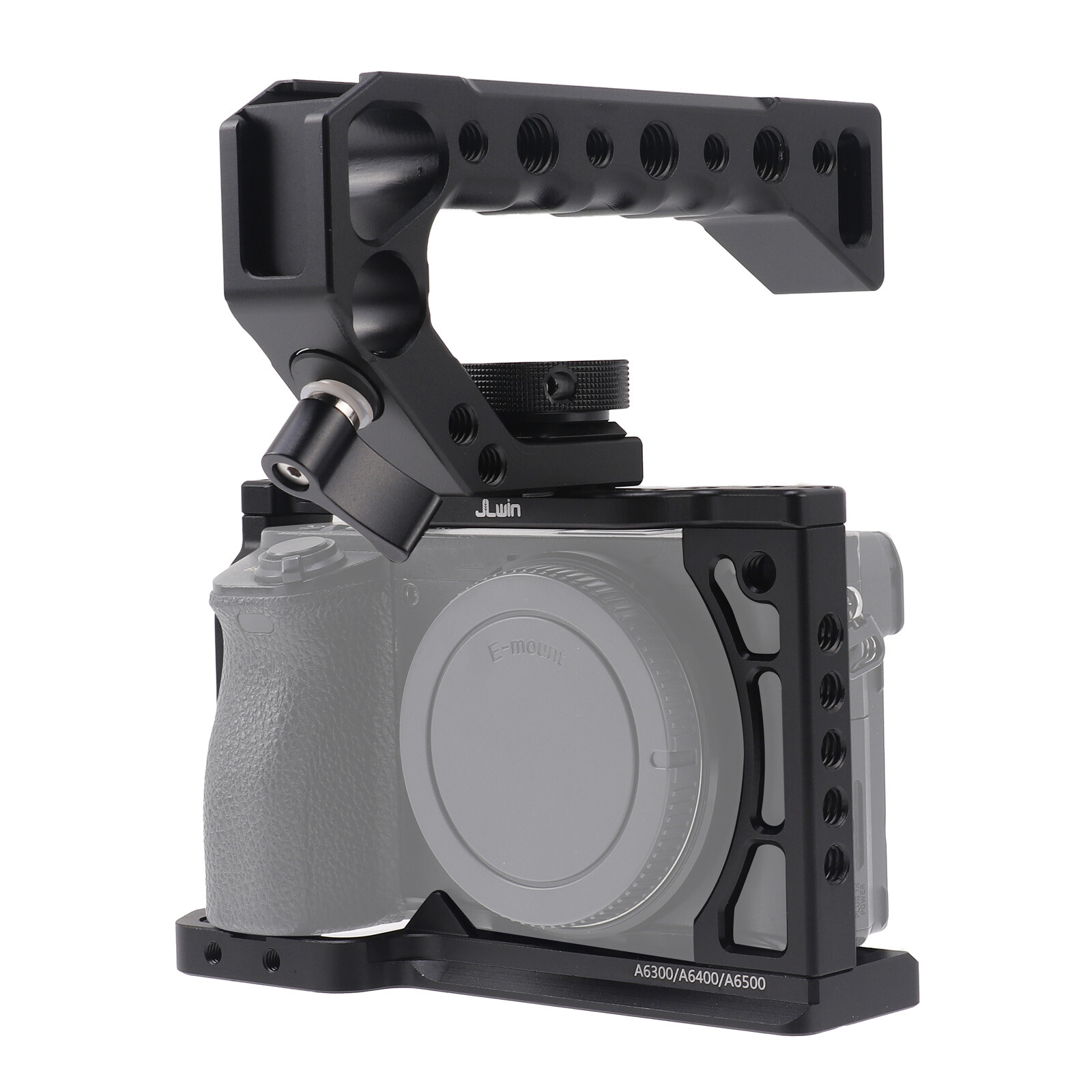 Aluminum Alloy Camera Cage + Side/Top Handle Grip Set for Sony A6500 ...
