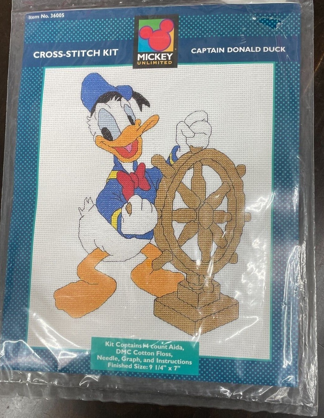 Just Cross Stitch CAPTAIN DONALD DUCK Mickey unlimited cross stitch kit ...