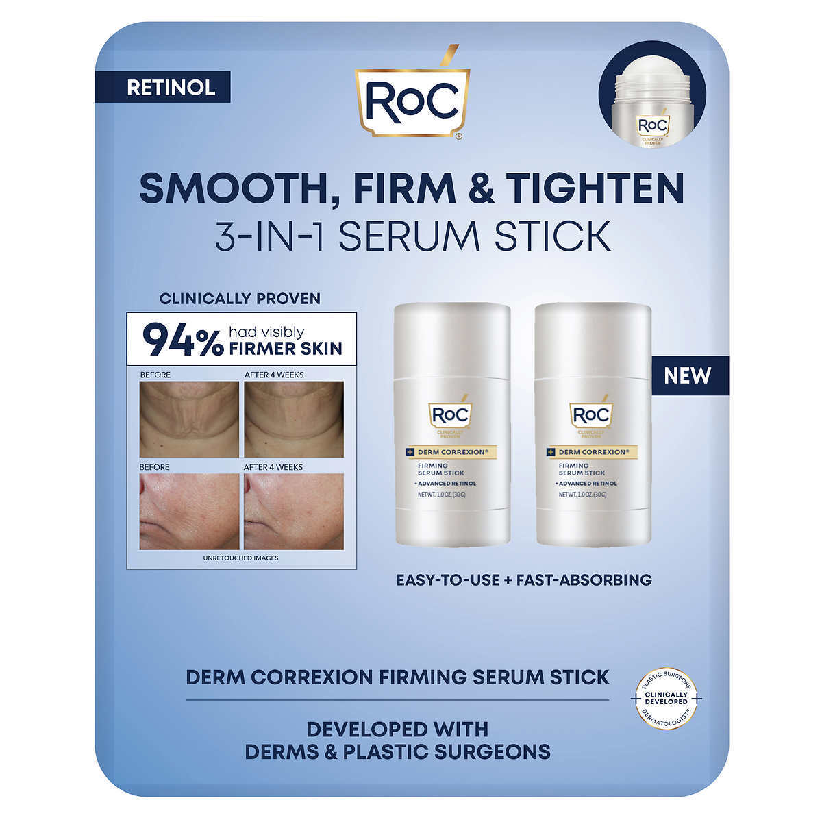 RoC Derm Correxion Firming Serum Stick, 1 Ounce (Pack of 2) | eBay
