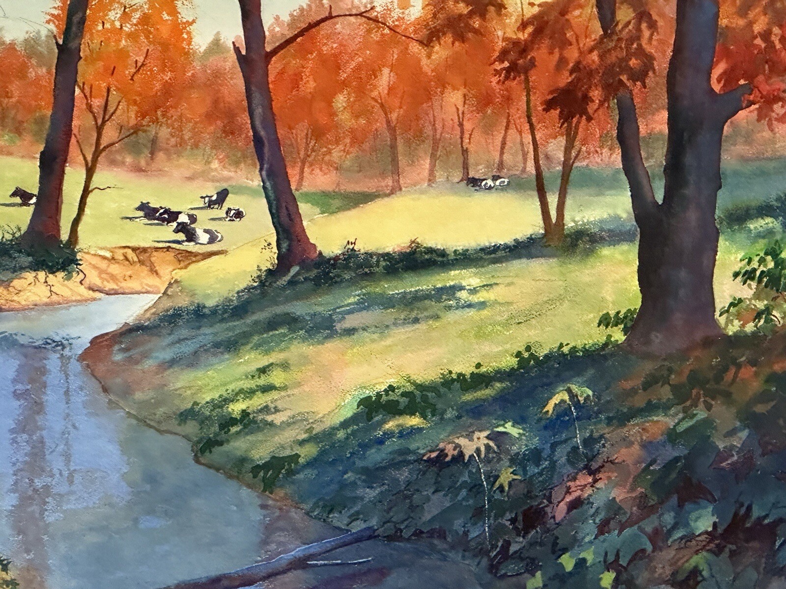 Superb Large Original Landscape Watercolour by American Artist Keith ...