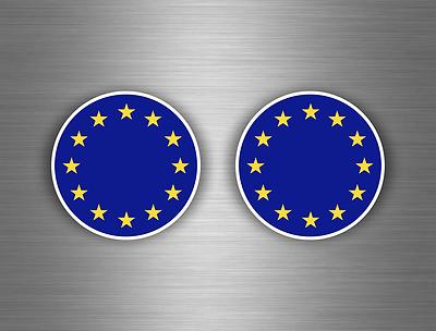 2x sticker flag europe decals motorcycle car tuning UE CEE EU european ...