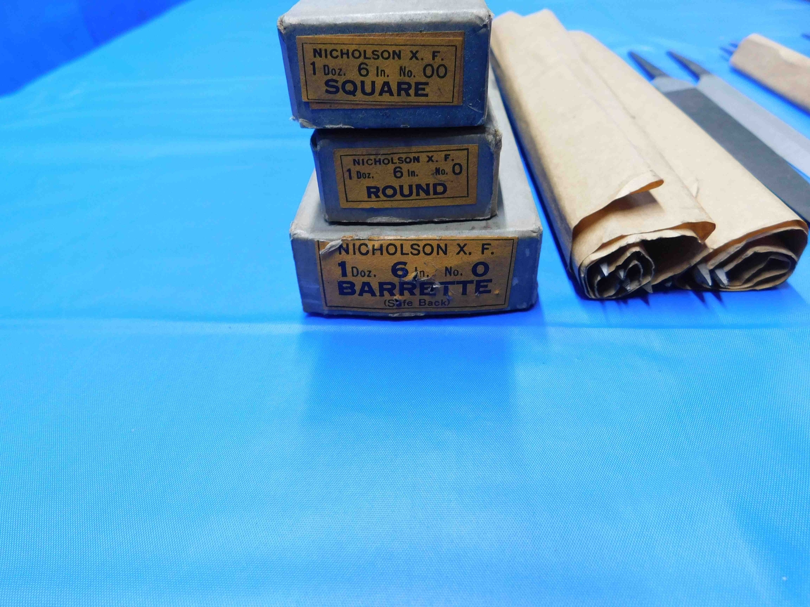 24pc LOT NEW SWISS PATTERN NEEDLE FILES 6" SQUARE ROUND BARRETTE ...