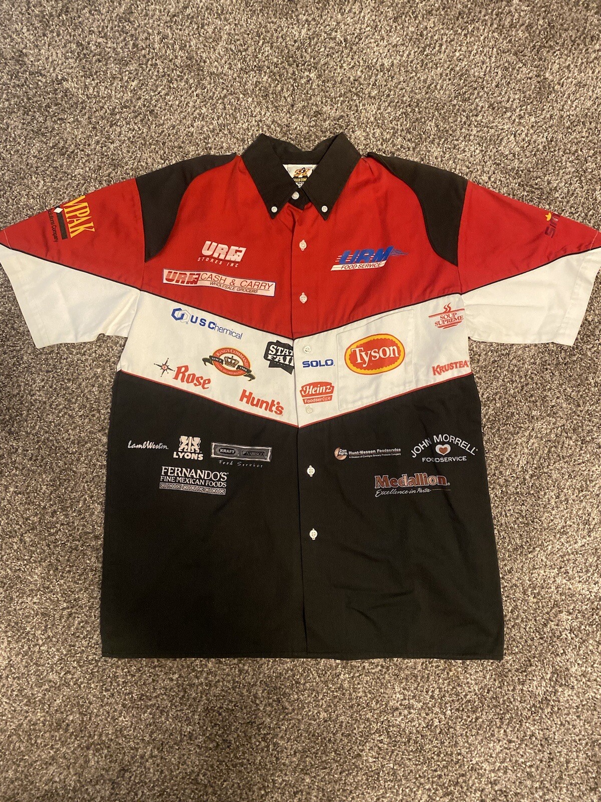 Vintage URM 500 Speed Zone Pit Crew Button Up - Gem