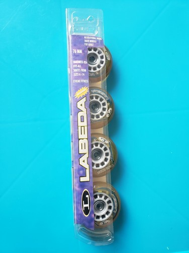 NEW Labeda Roller Blade Wheels 76mm Skate Size 6-14 Vintage | eBay
