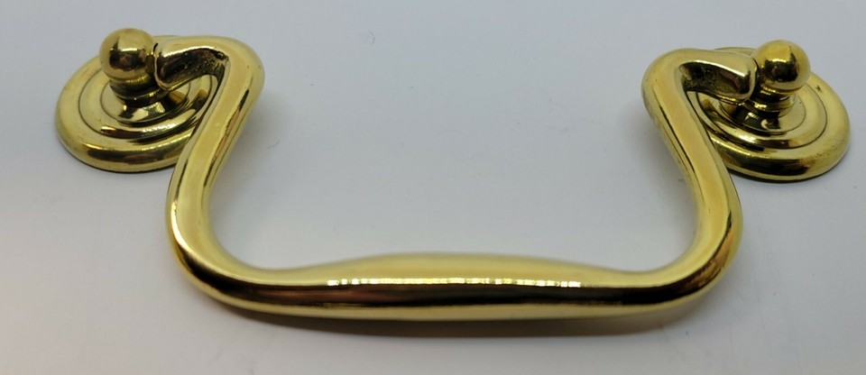 2 2.5 3 3.5 4 Inch bail pull handle brass antique swan Sheraton Queen ...