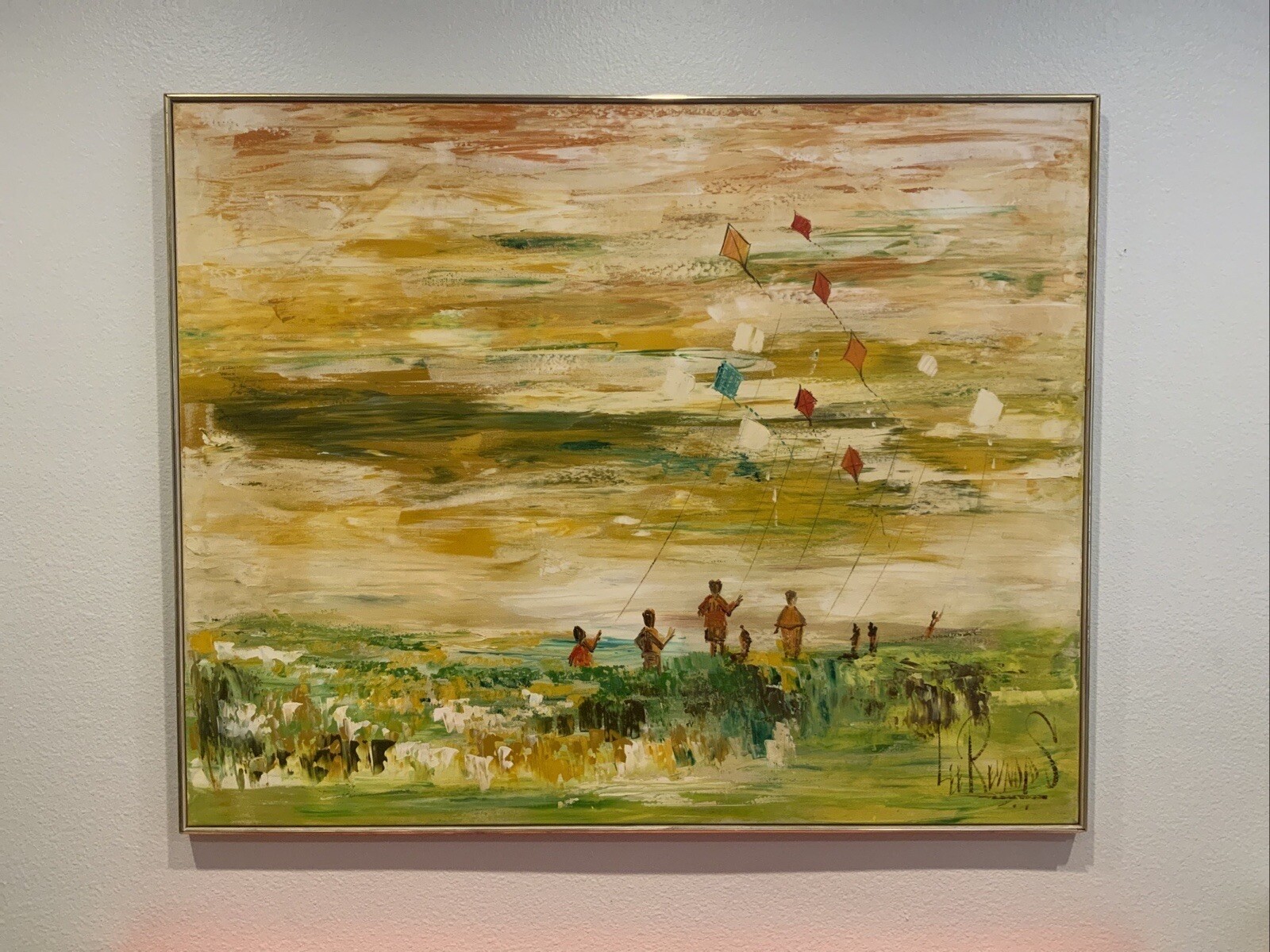 Large Vanguard Studios Mid-Century Lee Reynolds Colorful Kite Flyer ...