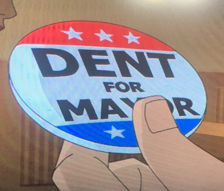 The Batman Caped Crusader Harvey Dent for Mayor 3" button / pinback ...