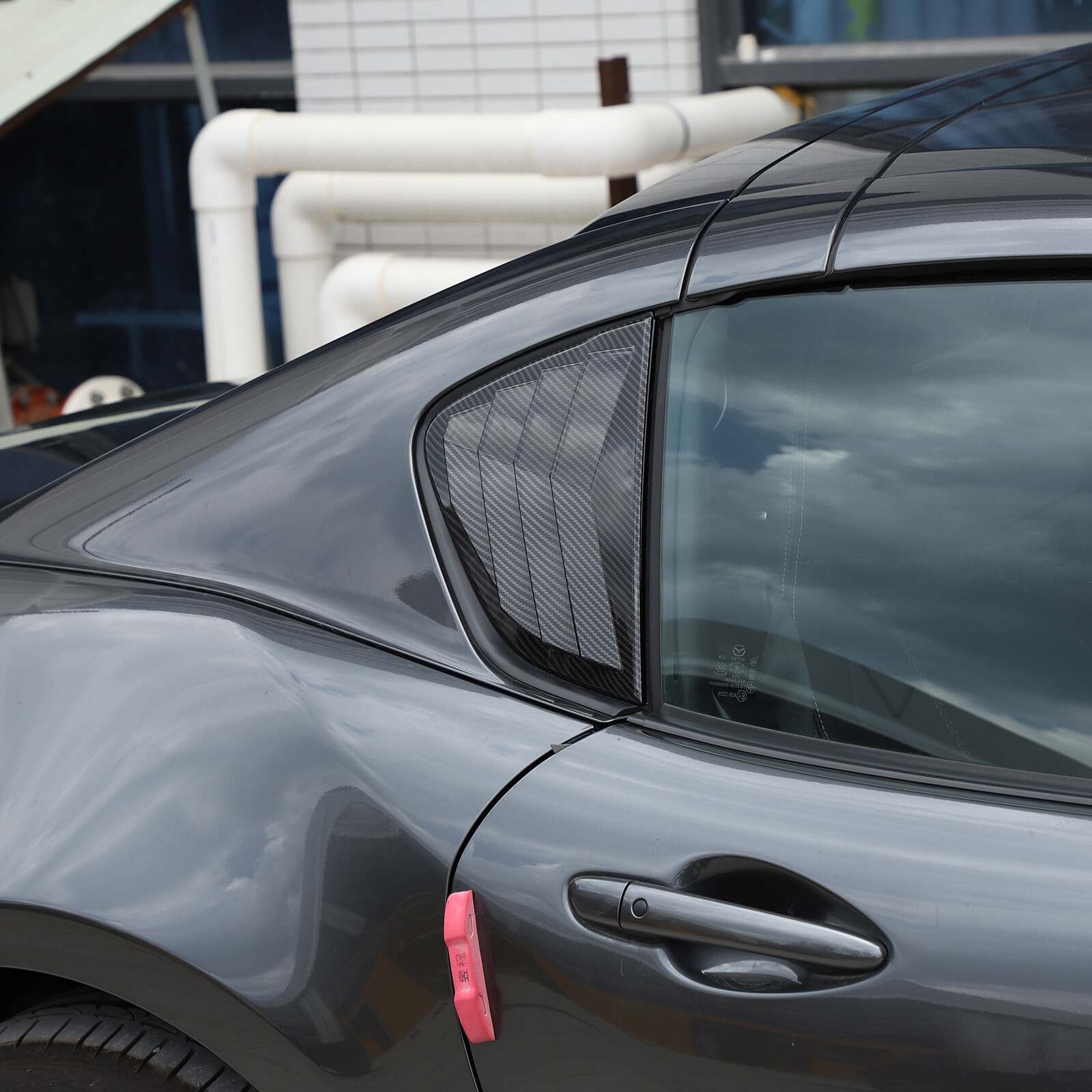 ABS Carbon Fiber Rear Quarter Glass Overlay Trim Fits Mazda MX-5 miata ...