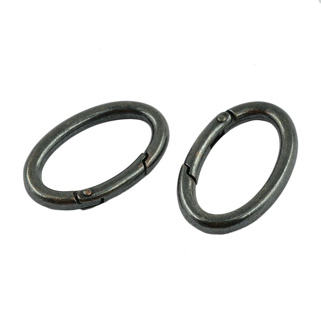 2X 4pcs Vintage Copper Alloy Oval Spring Snap Hooks Clip For Handbag | eBay