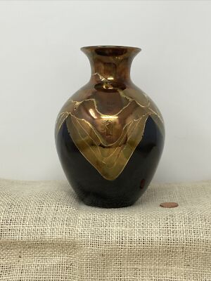 Bruce Fairman 1997 Art Studio Pottery Vase Luster Coppery Glaze | eBay