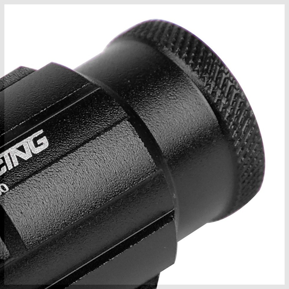 (20)Black M12x1.5 Open End Knurled Tip Spline Drive Tuner Wheel Lock ...