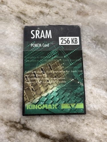 SJA-256K5W SRAM 256KB PCMCIA Card Kingmax | eBay